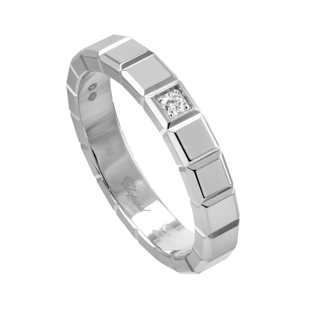 Chopard Ice Cube White Gold Diamond Ring Size 50 829834-1066 | Buy Online Watches of Mayfair